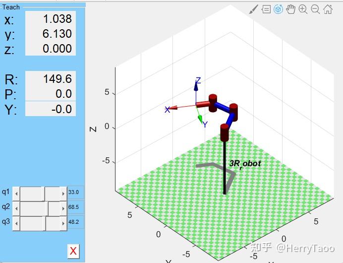 Robotics（学习笔记）——第3章3R机器人MATLAB练习 - 知乎