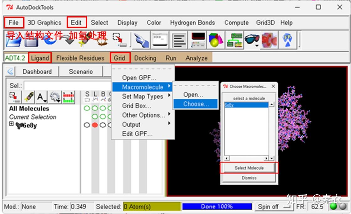 AutoDock蛋白-分子对接(详细操作步骤教学) - 知乎