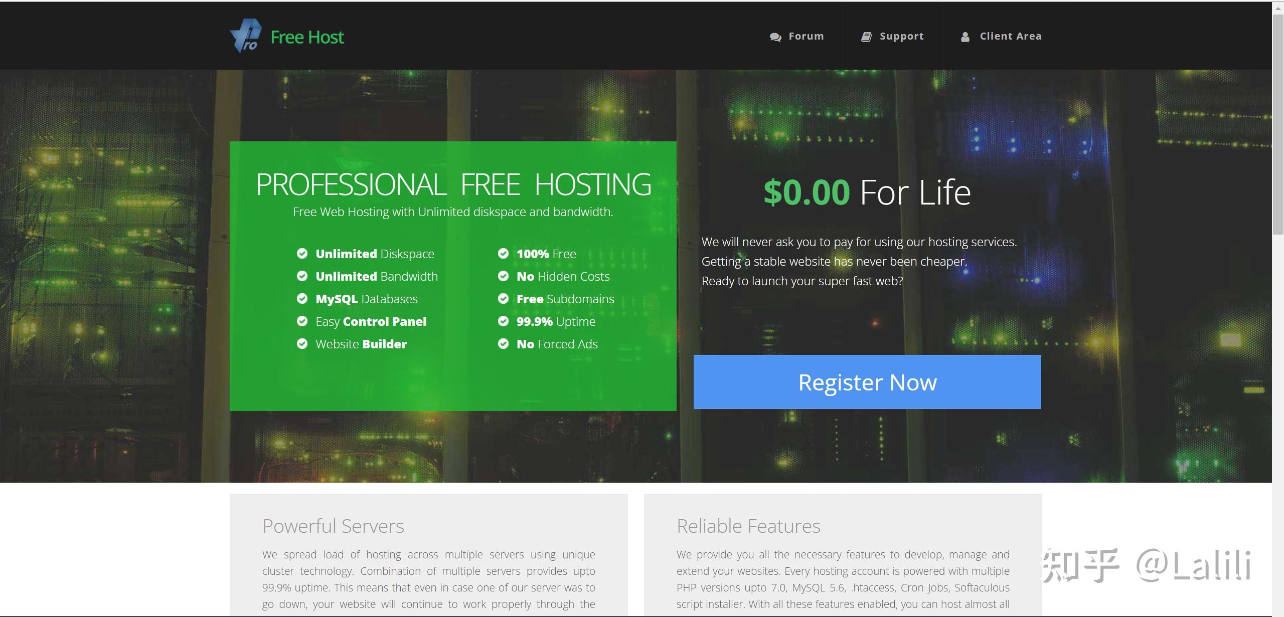 免费空间汇总——搭建网站可用 - 知乎
