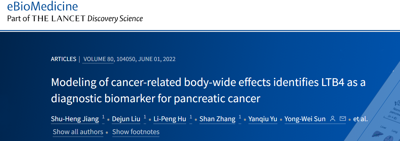 LTB4 确定为胰腺癌的诊断生物标志物 - 知乎