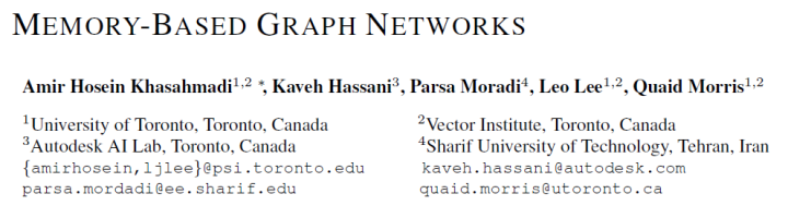 MEMORY-BASED GRAPH NETWORKS - 知乎