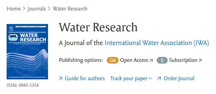 [期刊点评] 第一期 Water Research（IF=11.236） - 知乎