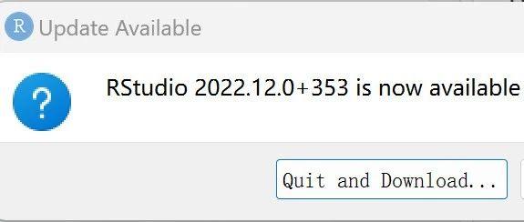 2022-12版本的Rstudio它来喊我升级了 - 知乎