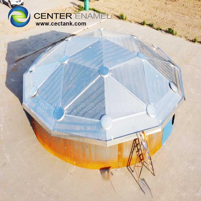 Aluminum Geodesic Dome Roof For water supply and wastewater treatment ...
