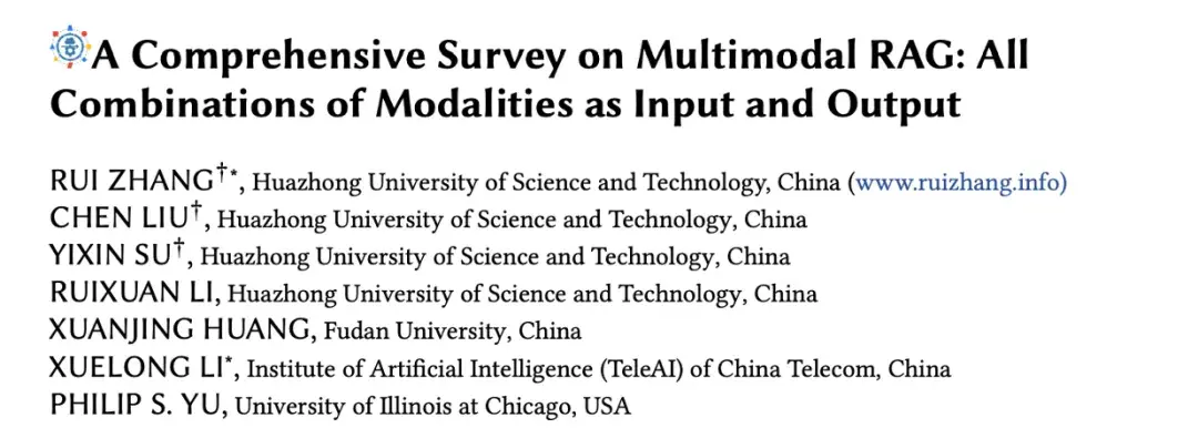 迎接「万物皆可RAG」时代：最新综述展示50多种多模态组合的巨大待探索空间 - 知乎
