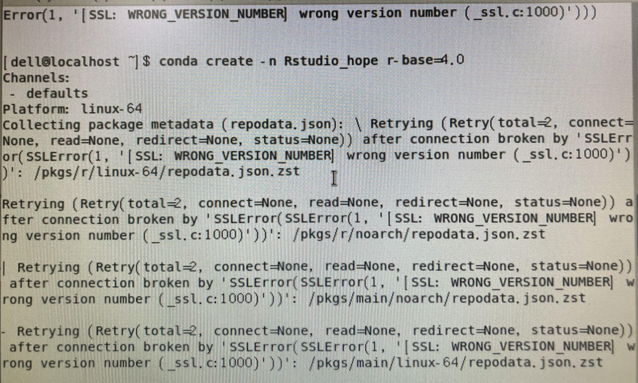 服务器conda安装SSLError问题：可能的解决方法 - 知乎