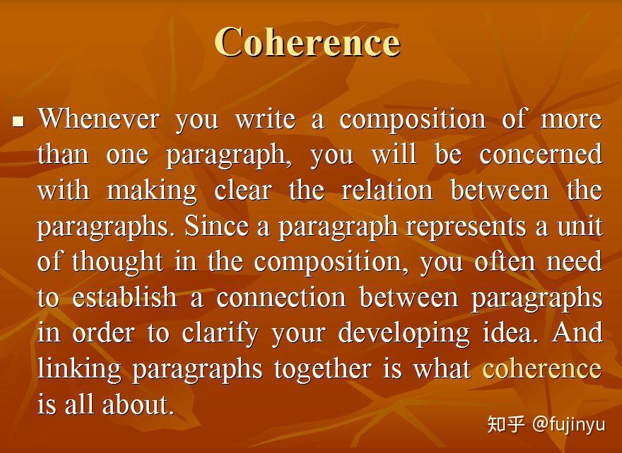 【金宇英语教室】Coherence（连贯） - 知乎