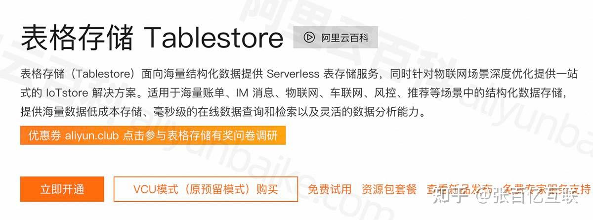 阿里云表格存储Tablestore详解：OTS价格、功能和使用场景 - 知乎