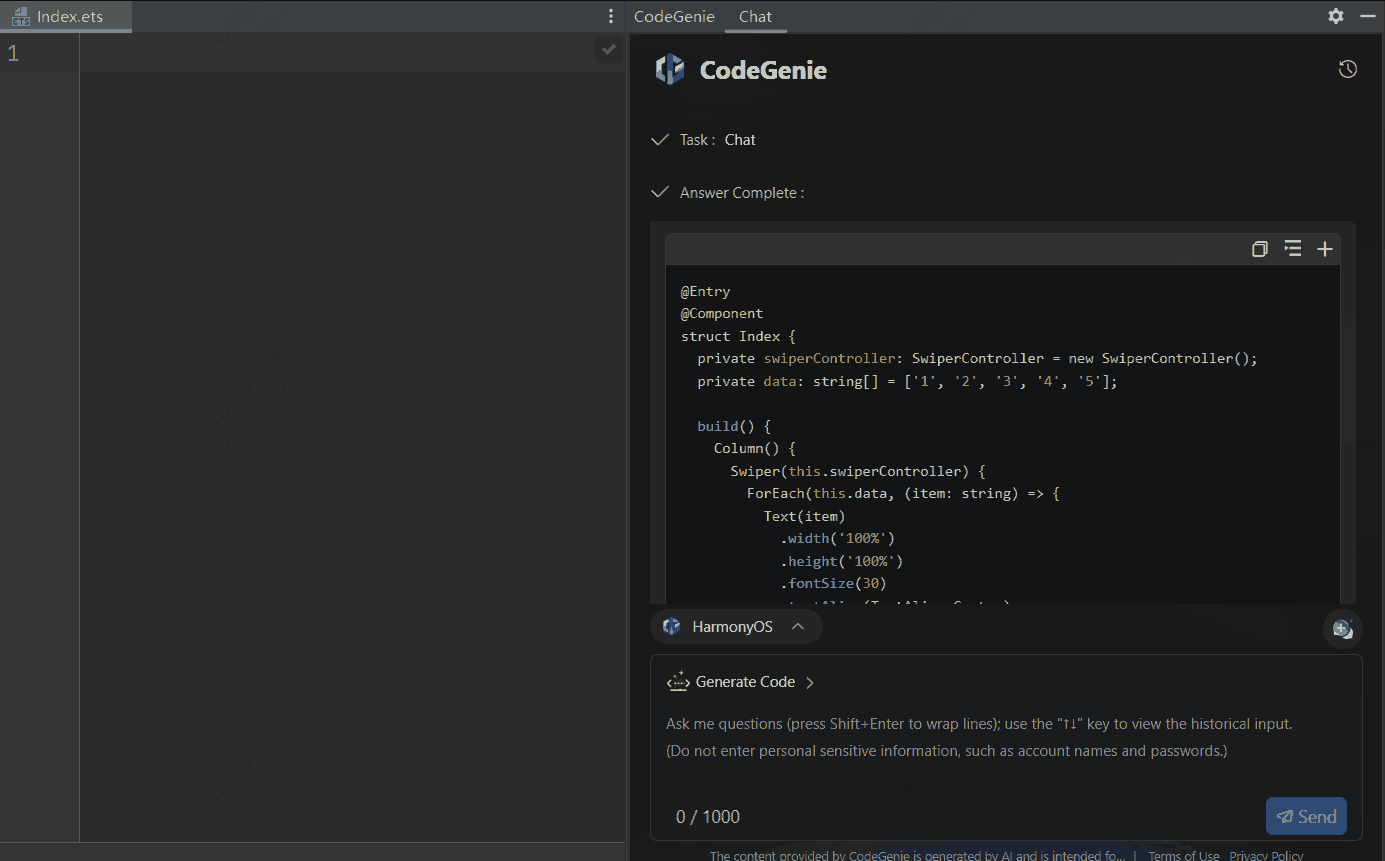 鸿蒙开发：CodeGenie，一个DevEcoStudio中自带的AI编程工具 - 知乎