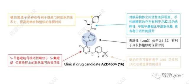 药渡Cyber解析阿斯利康开发JAK1抑制剂AZD4604分子设计和优化详解 - 知乎