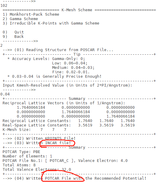 DFT新手入门：VASPKIT生成模版INCAR - 知乎