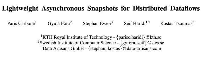 Paper Reading:分布式数据流的轻量级异步快照 - 知乎