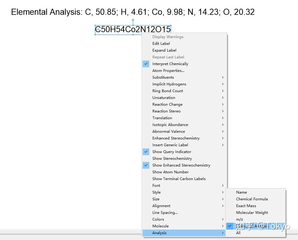 元素分析理论值(计算值)获取-ChemDraw和Olex2 - 知乎