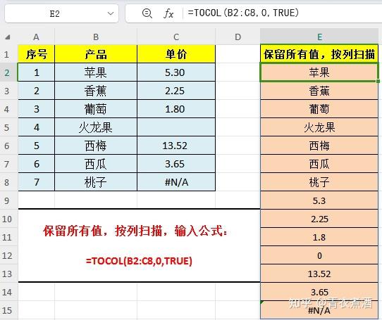 Excel新函数公式TOCOL，功能令人惊叹，值得一学