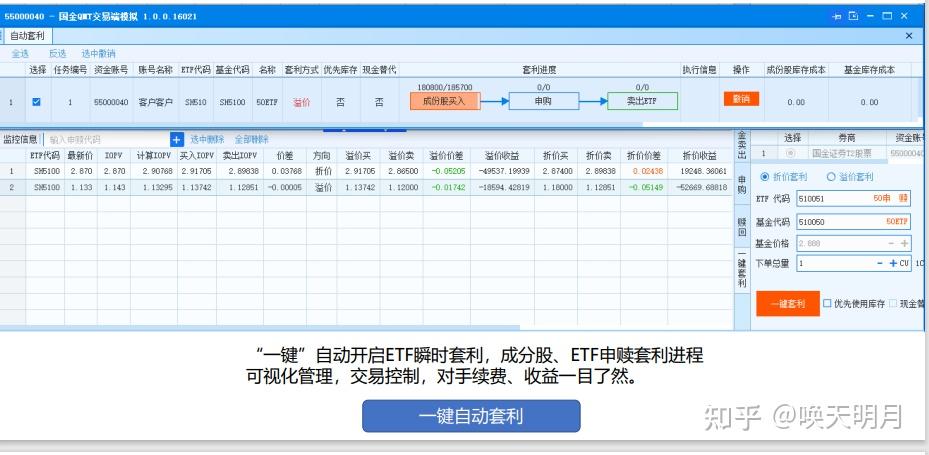 QMT六大功能之四——ETF一键套利 - 知乎