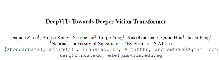 [论文阅读]DeepViT: Towards Deeper Vision Transformer - 知乎