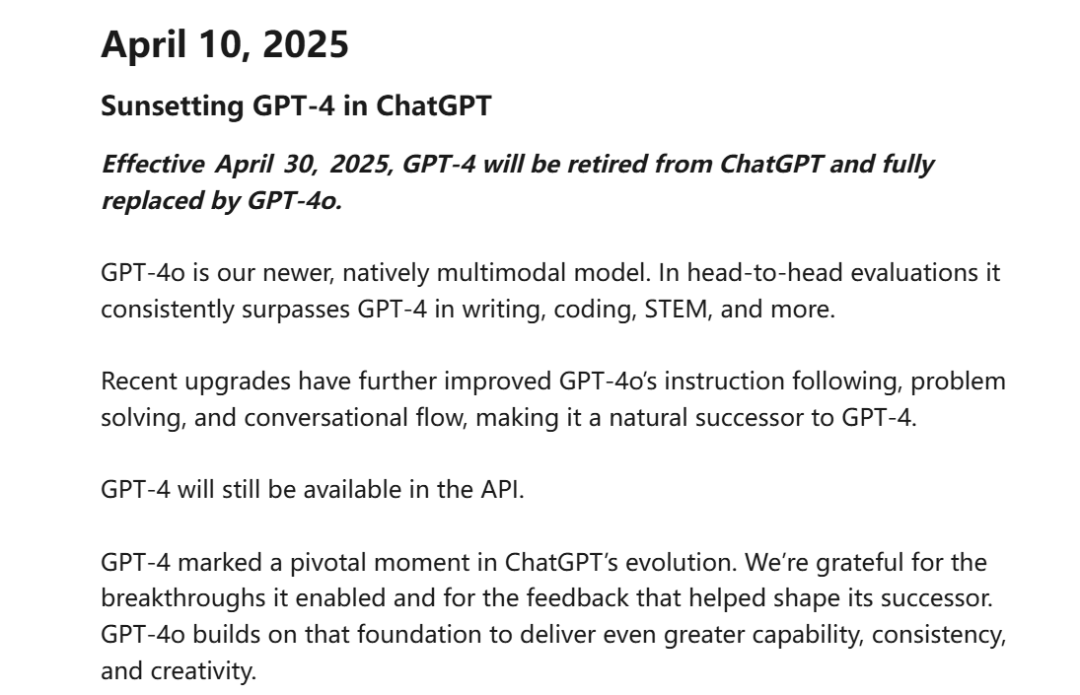OpenAI全面停用GPT-4，一文读懂GPT-4o/GPT-4mini/o1/o3 mini/GPT-4.5的区别 - 知乎