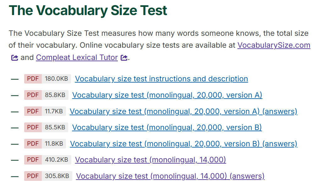 How to know your English vocabulary size? 如何知道你的英语词汇量？ - 知乎