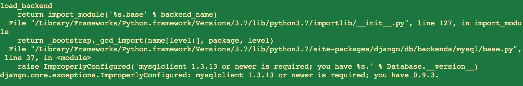 Mac OS安装 mysqlclient 遇到的坑及解决办法 - 知乎