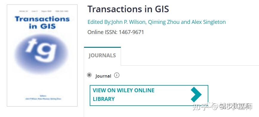 GIS国内外优秀期刊合集分享 - 知乎