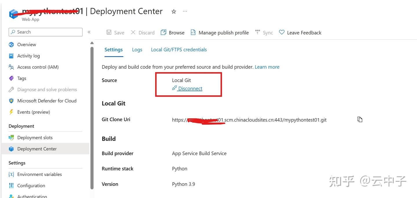 【App Service】VS Code直接部署App Service时候遇见 “fatal: not a git repository：.git” - 知乎