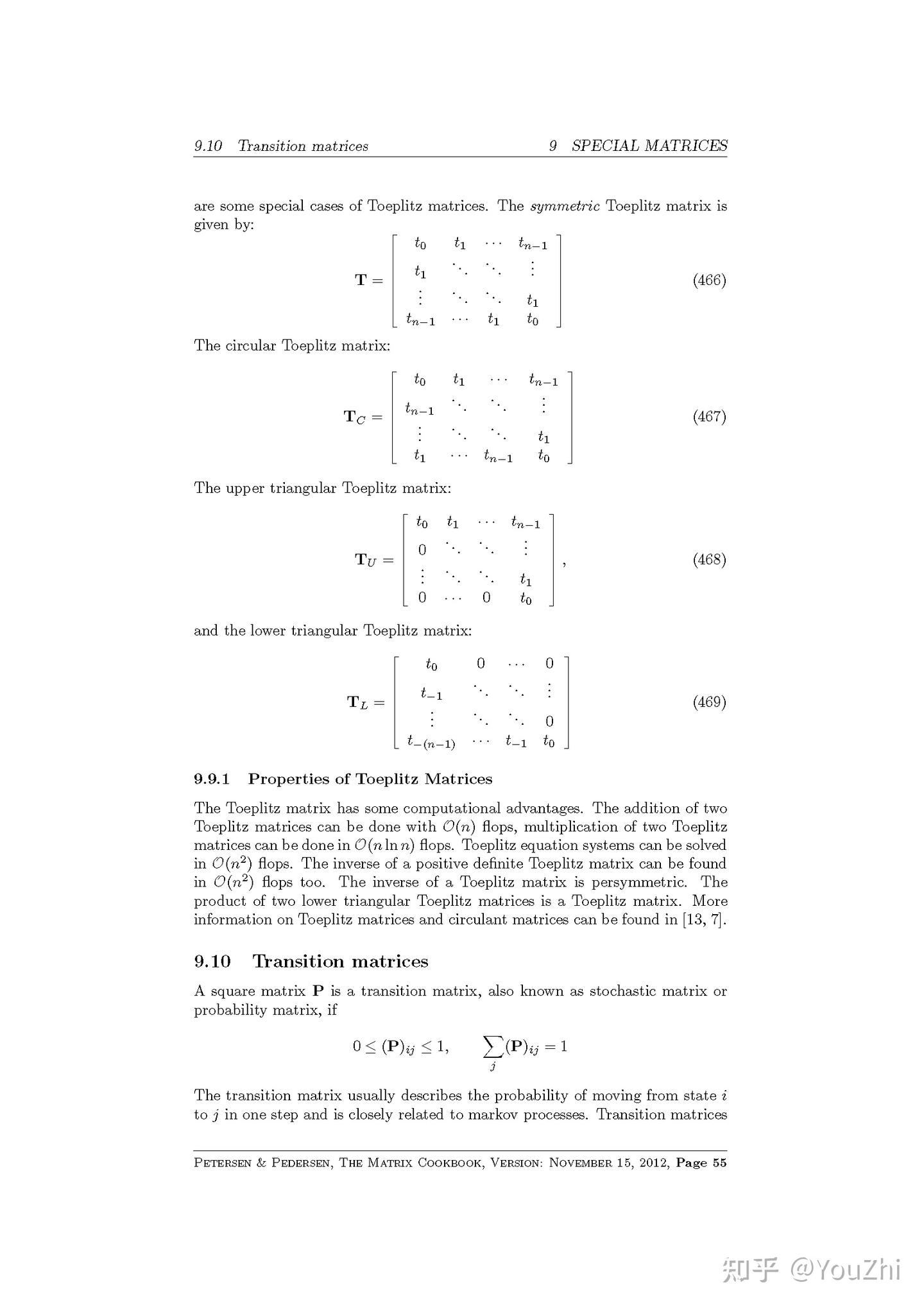 矩阵微积分公式查表(The Matrix Cookbook) - 知乎