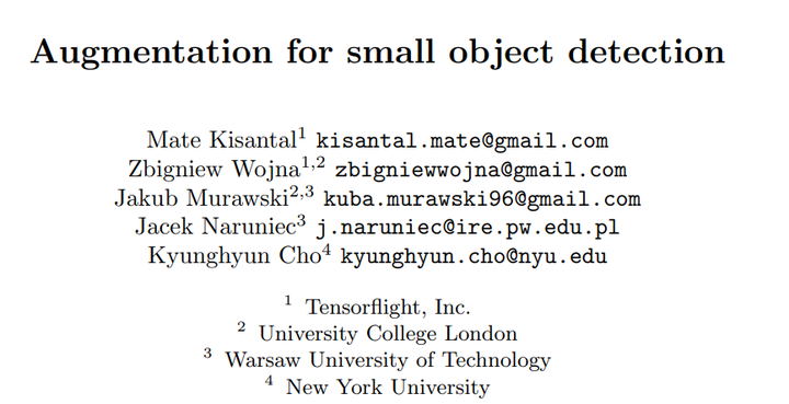 Augmentation for small object detection - 知乎