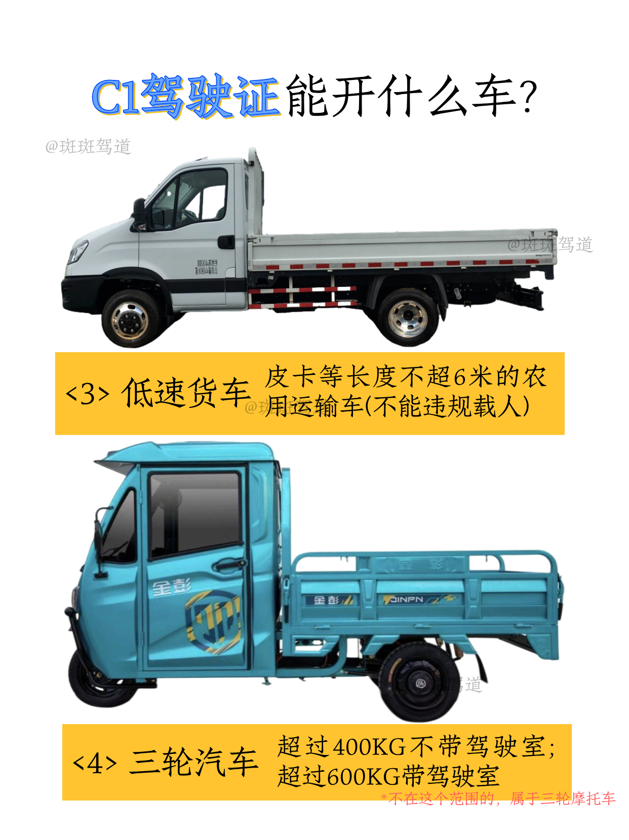 你的C1驾驶证，能开什么车？4张图告诉你~ - 知乎