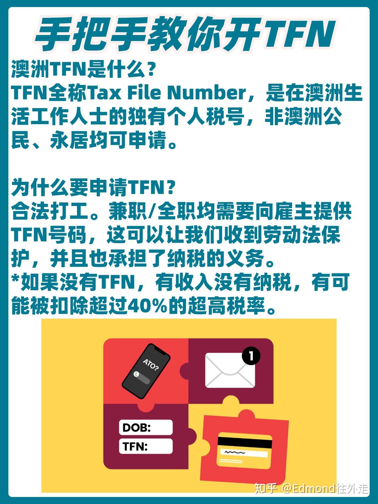 澳洲生活入境必办 手把手教你开澳洲TFN - 知乎