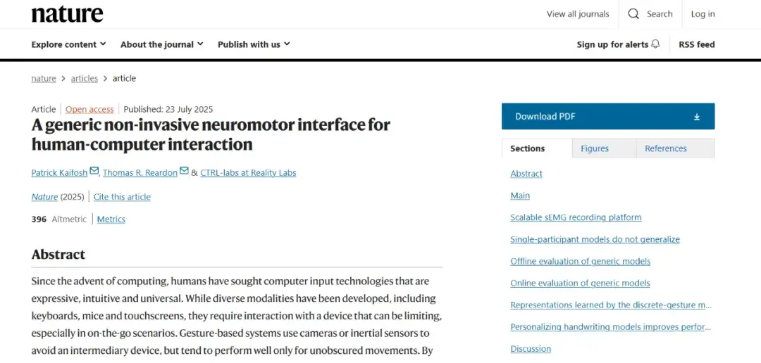 Nature顶刊发布，一文看懂Meta新技术“肌电手环sEMG” - 知乎