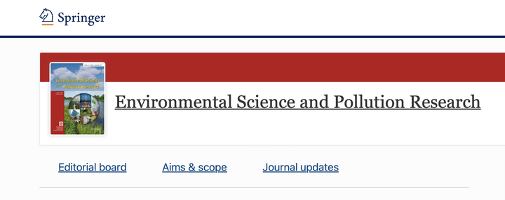 重点推荐：环境 生态 污染 农业 生物 植物 三区sci，《environmental Science And Pollution Research》，因子5 8 知乎
