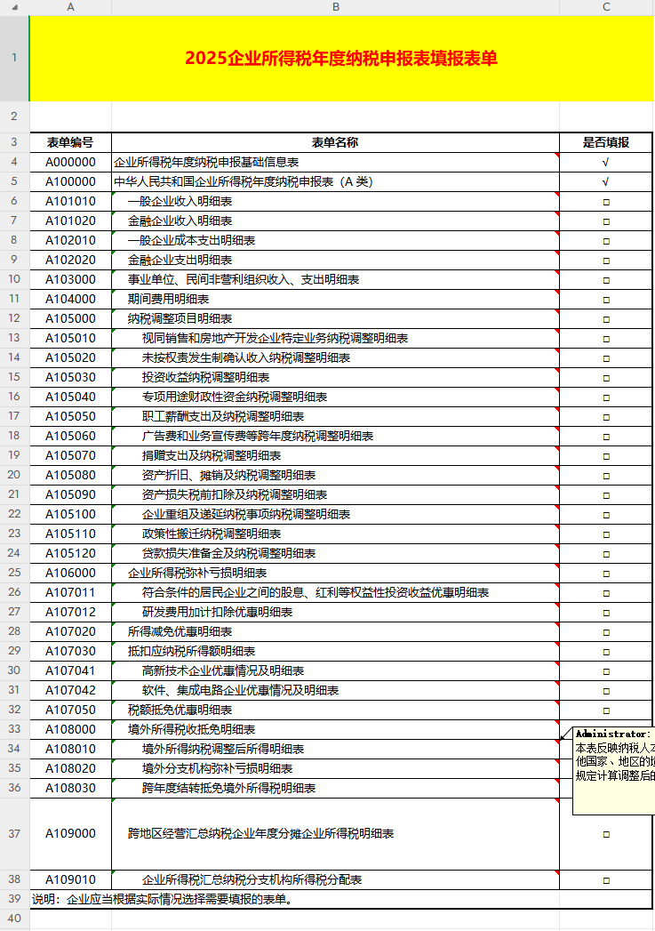 2025年企业所得税汇算清缴申报表带公式模板及填报说明，全面详细 - 知乎
