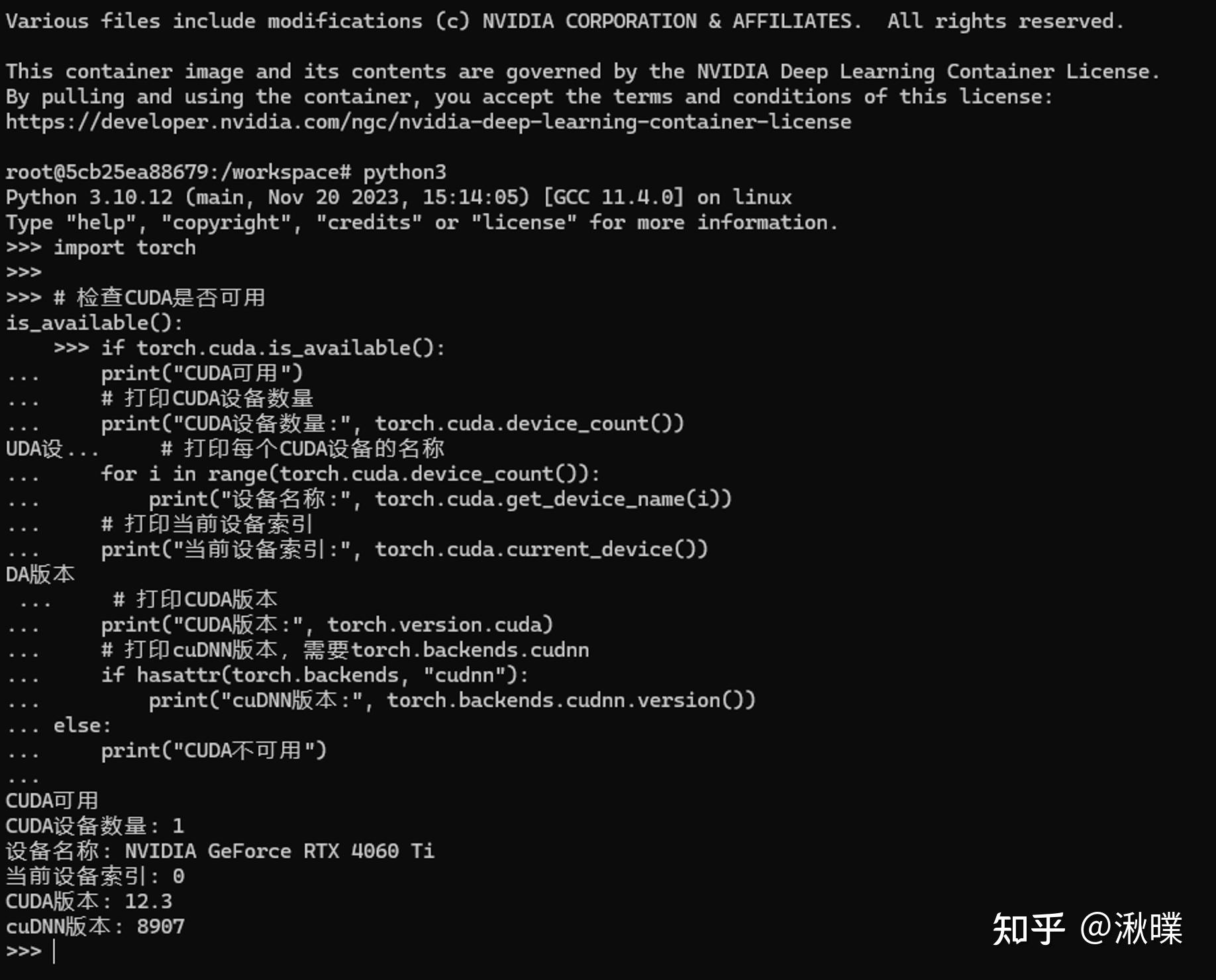 使用 nvidia/pytorch 镜像 - 知乎
