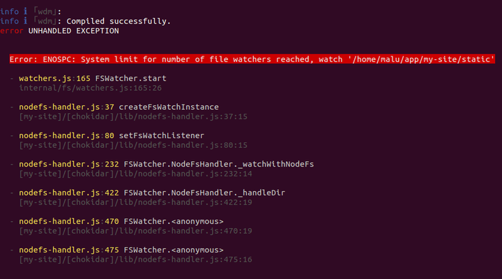 踩坑日记：如何修复“System limit for number of file watchers reached”错误 - 知乎