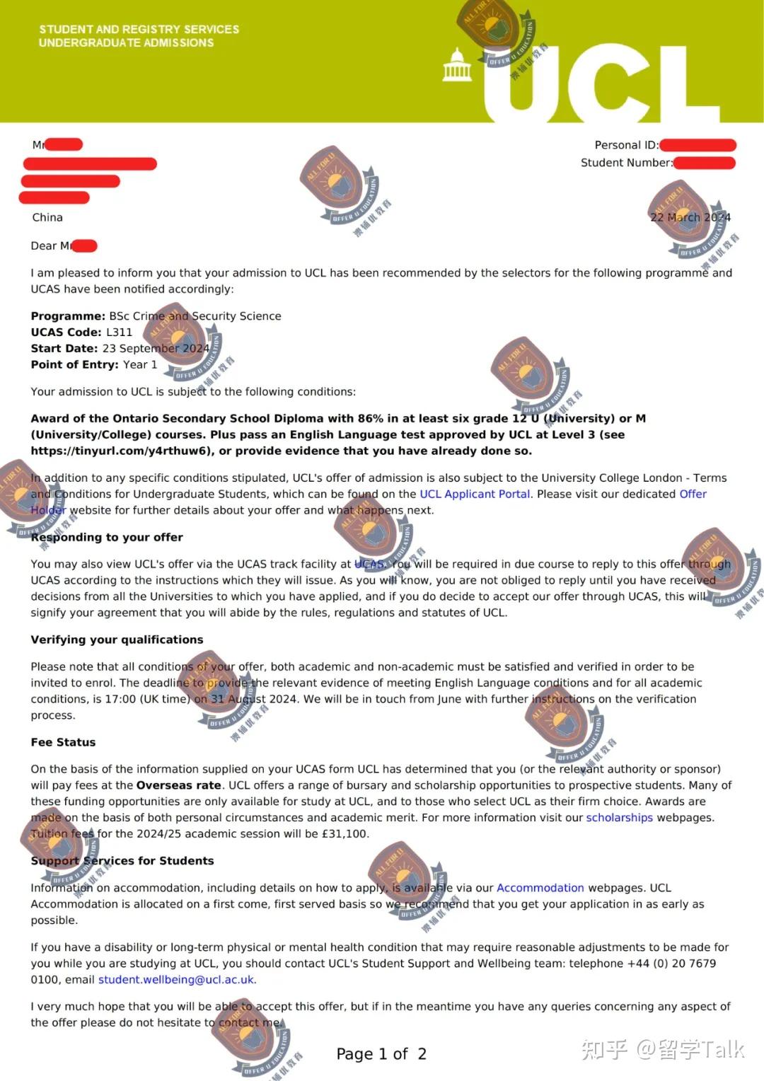 英国录取留学（B）：2024Fall伦敦大学学院UCL-犯罪与安全科学理学学士BSc Crime&Security Science - 知乎