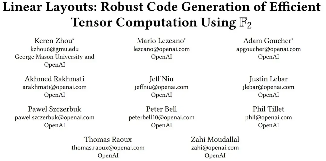 OpenAI久违发了篇「正经」论文：线性布局实现高效张量计算 - 知乎