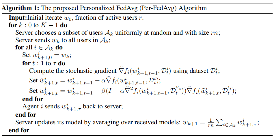 Per-FedAvg 联邦个性化元学习论文解读 - 知乎
