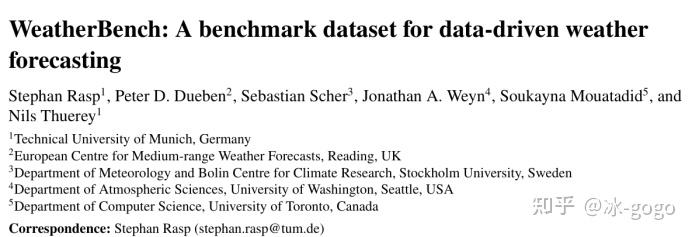 Weatherbench - 知乎
