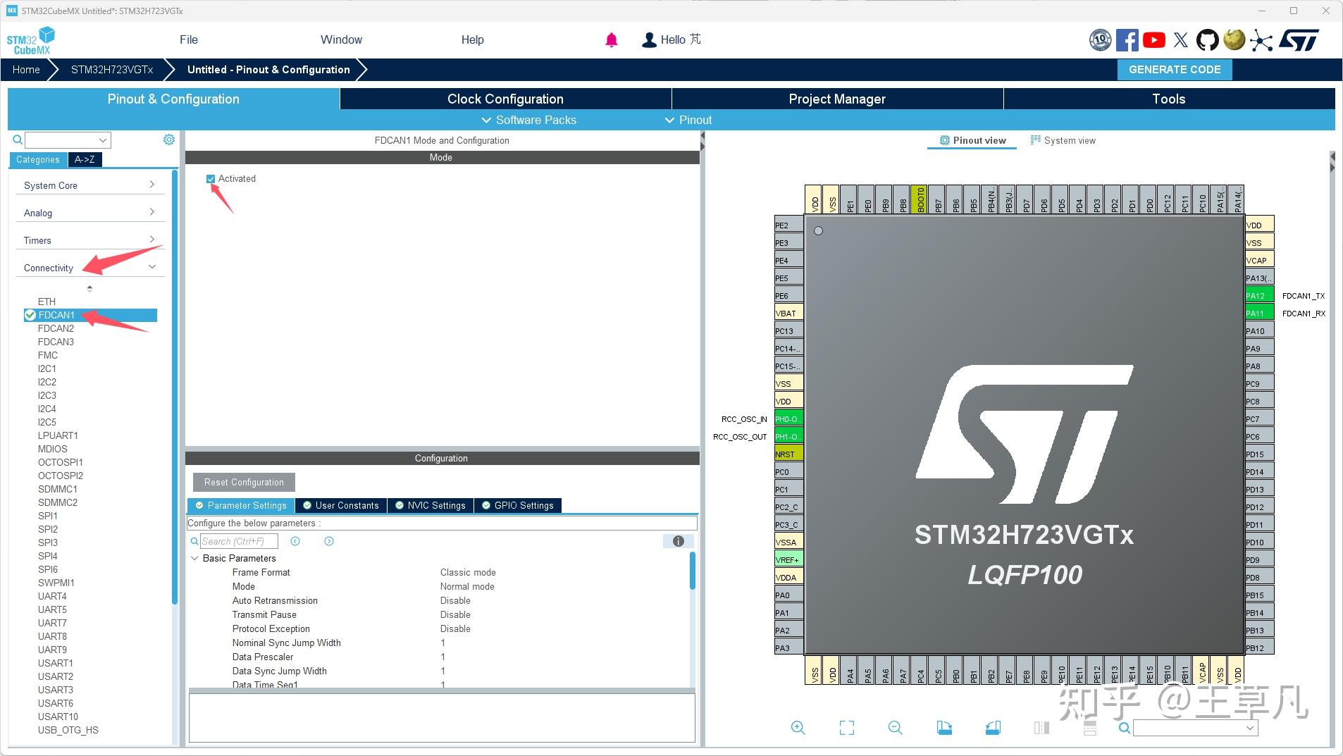 STM32H7系列FDCAN配置成经典CAN的经验教程和注意事项 - 知乎