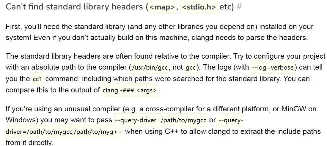 neovim 配置 lsp，clangd 找不到标准库头文件 on windows MinGW - 知乎