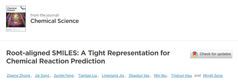 Chem. Sci.｜Root-aligned SMILES：为化学反应预测而设计的一种紧凑表示 - 知乎
