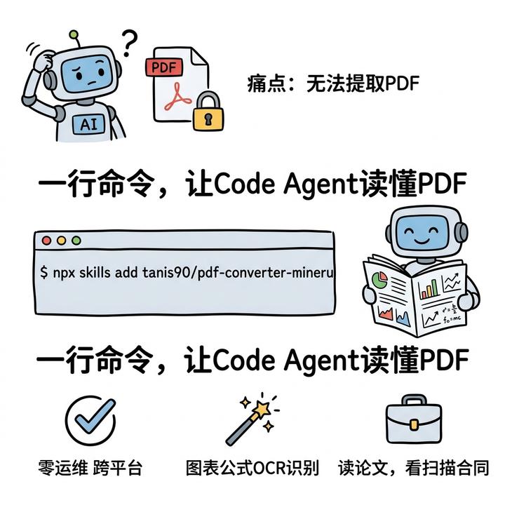 一行命令，让你的 Code Agent 会读PDF - 知乎