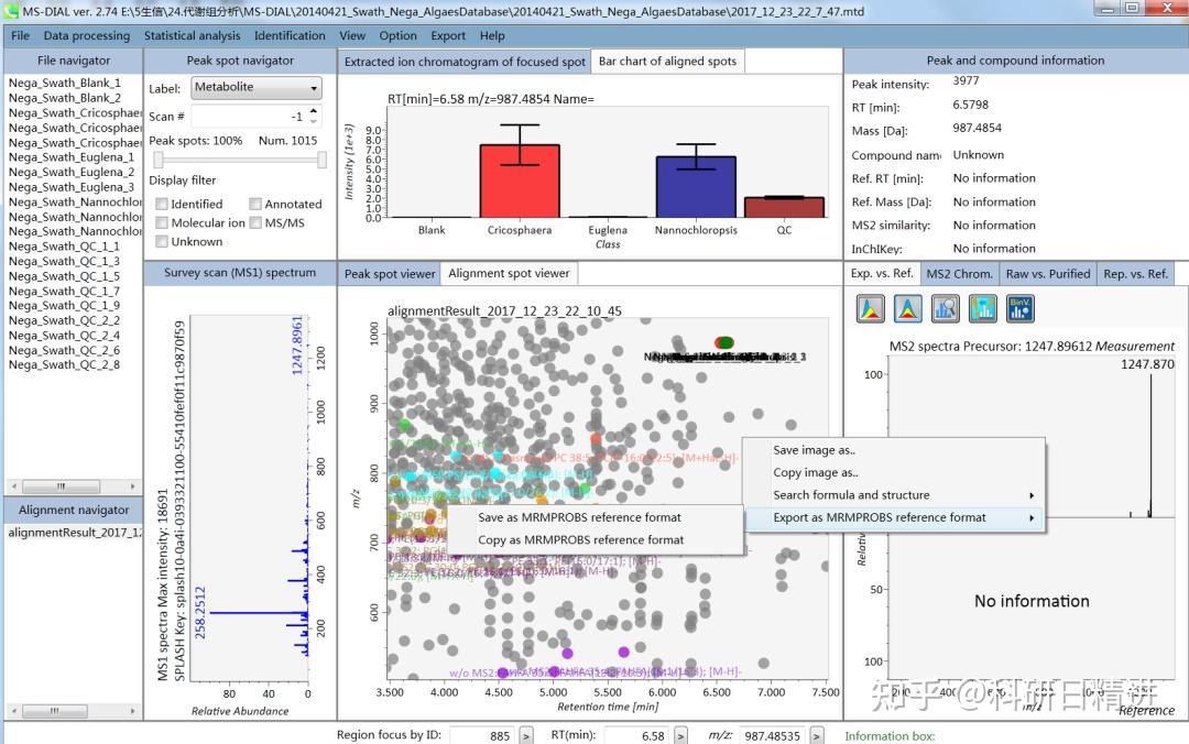 用MS-DIAL分析代谢组数据，这篇给你整的明明白白 - 知乎