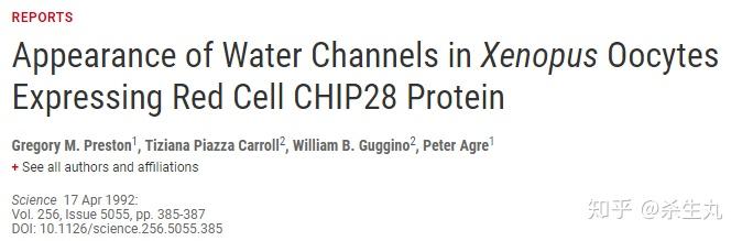 蛋白杂带里面藏着诺贝尔奖--Peter Agre的获奖传奇 - 知乎