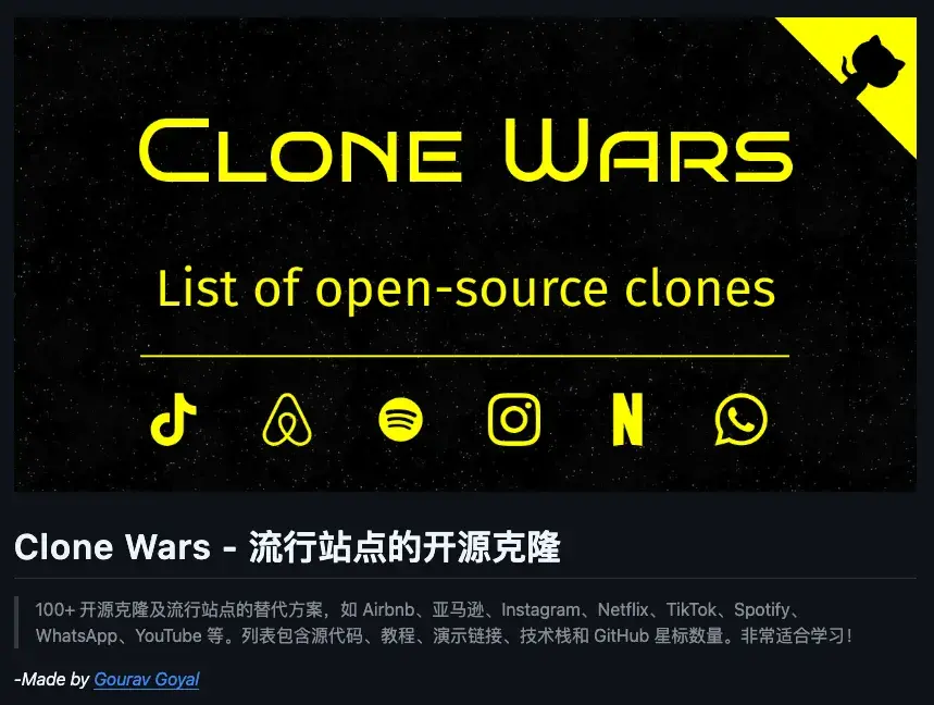 100+ 热门网站克隆版：这个 3 万星的 GitHub 项目顶啊。 - 知乎