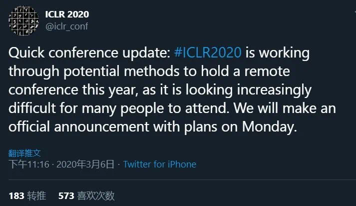 ICLR 2020濒临取消，国外新冠疫情呈指数增长，多家科技巨头关闭办公室 - 知乎