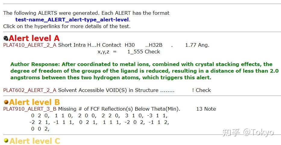 CheckCIF-B级警报PLAT410解决示例 - 知乎