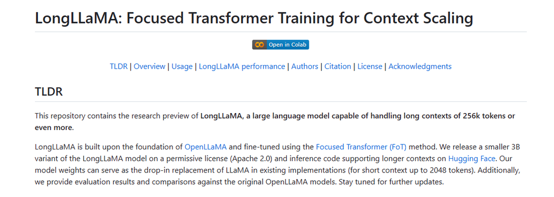 LongLLaMA模型来啦，不仅让你的大模型更集中注意力，还能将上下文长度扩展到256k - 知乎