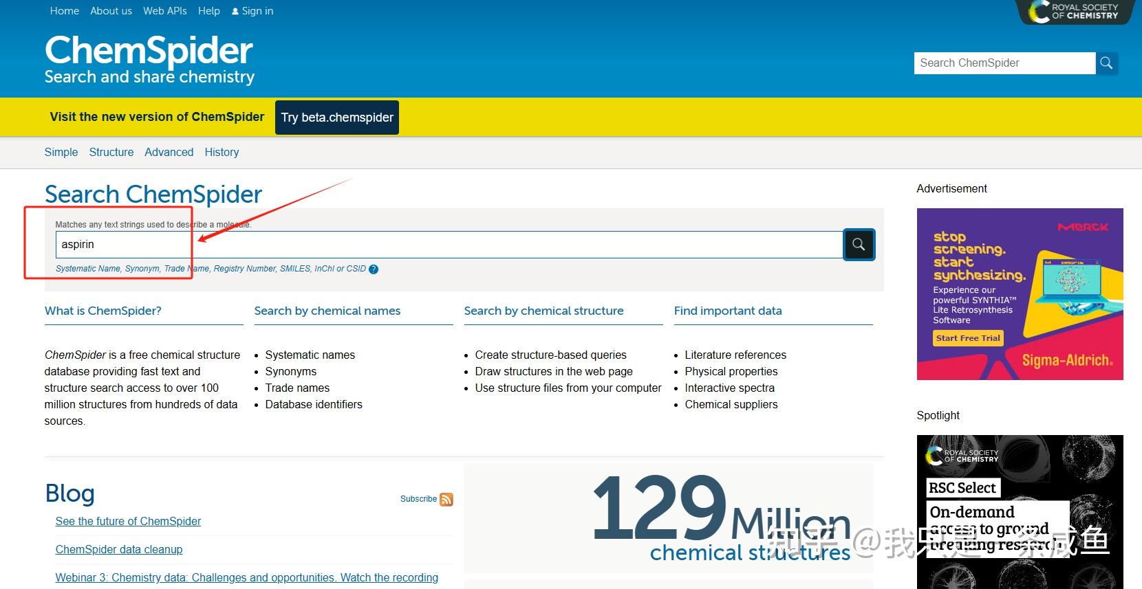 化学数据库Chemspider如何使用？ - 知乎